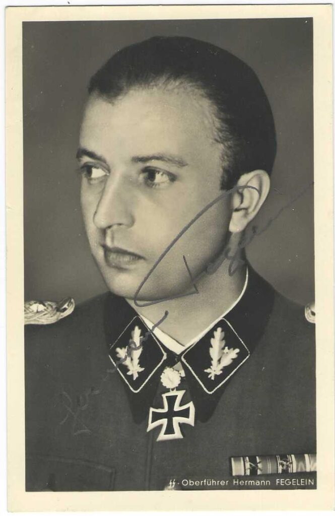 Hans Otto Georg Hermann Fegelein | SIGNATURES OF THE THIRD REICH