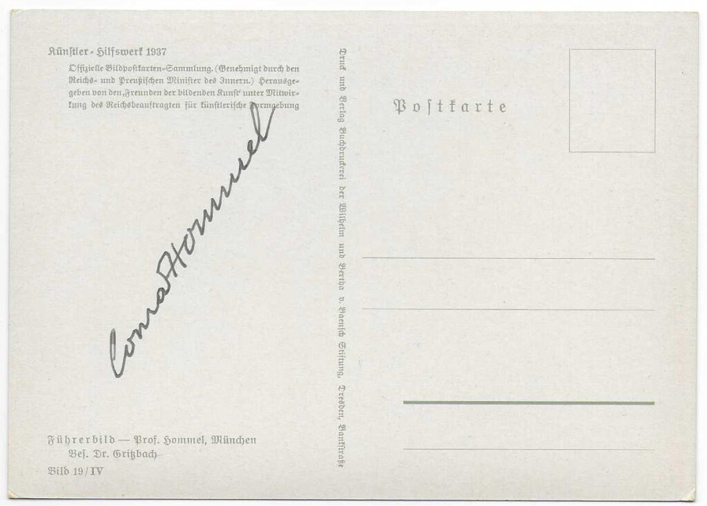 Conrad Hommel | SIGNATURES OF THE THIRD REICH