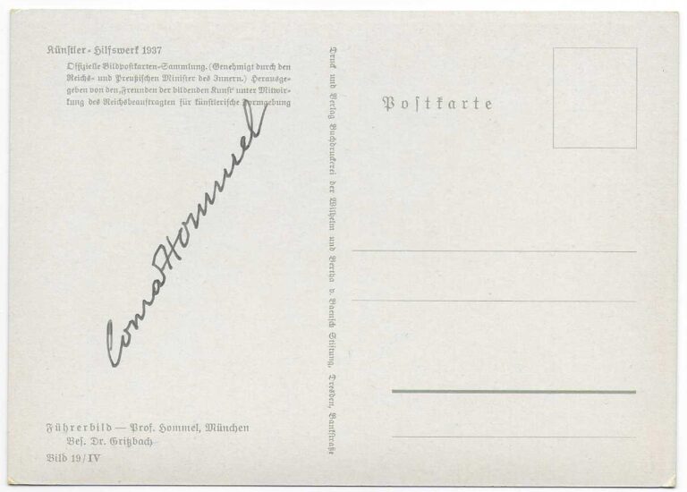 Conrad Hommel | SIGNATURES OF THE THIRD REICH