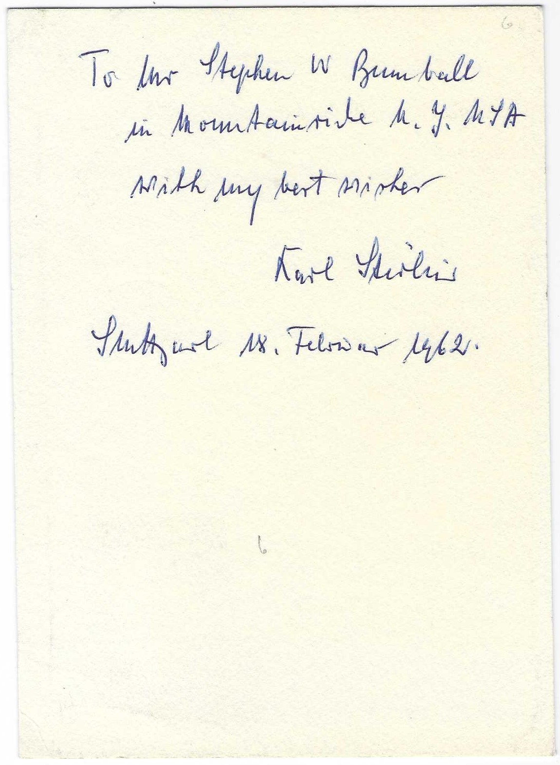 Karl Strölin | SIGNATURES OF THE THIRD REICH